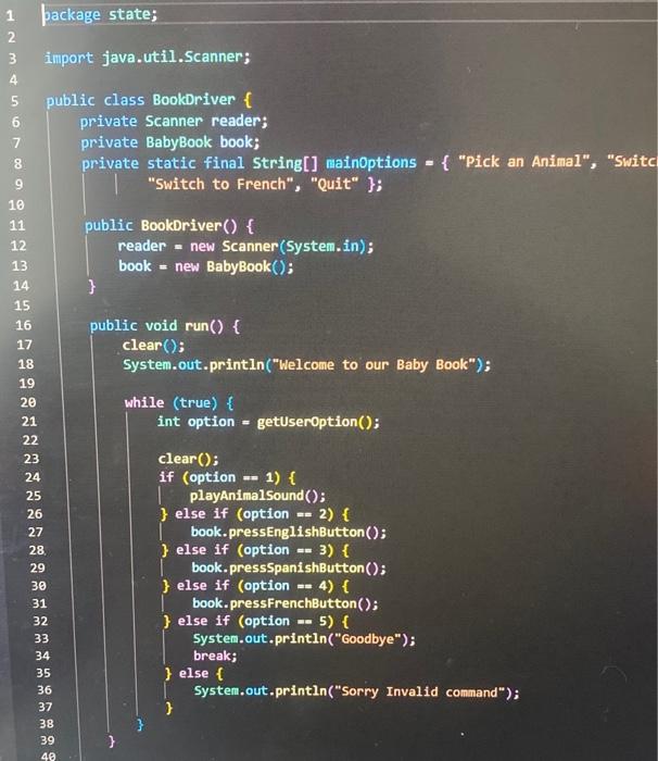 Solved below you will find the uml diagram that the program | Chegg.com