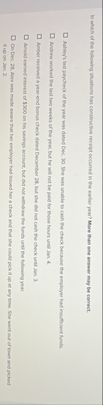 Solved In which of the following situations has constructive | Chegg.com