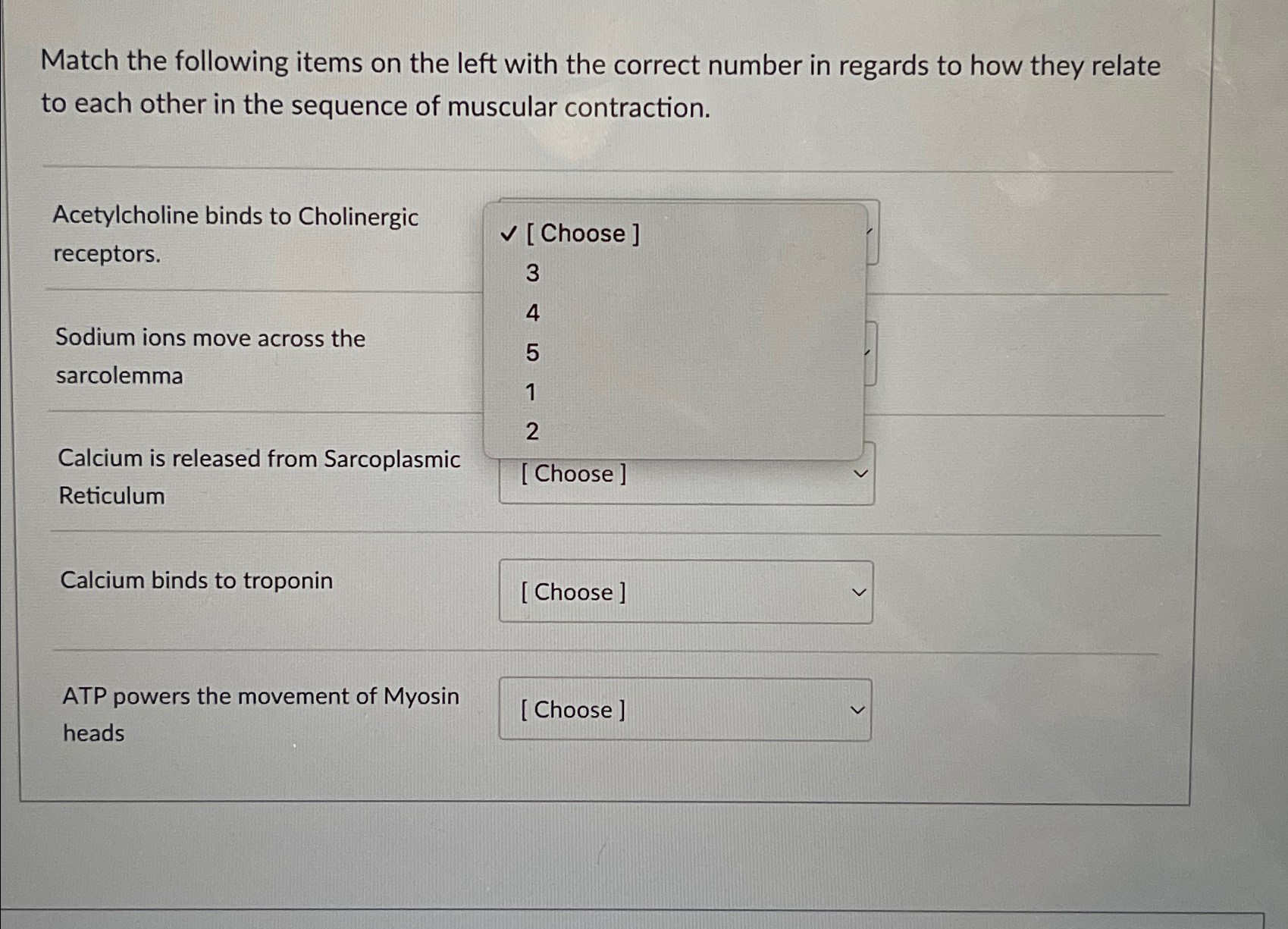Solved Match the following items on the left with the | Chegg.com