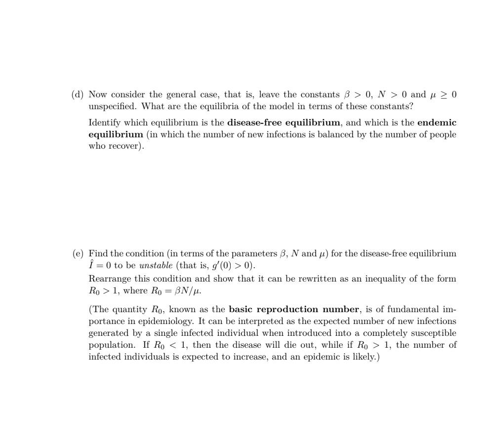 Solved 1. Problem 1: Infectious Disease Dynamics The spread | Chegg.com