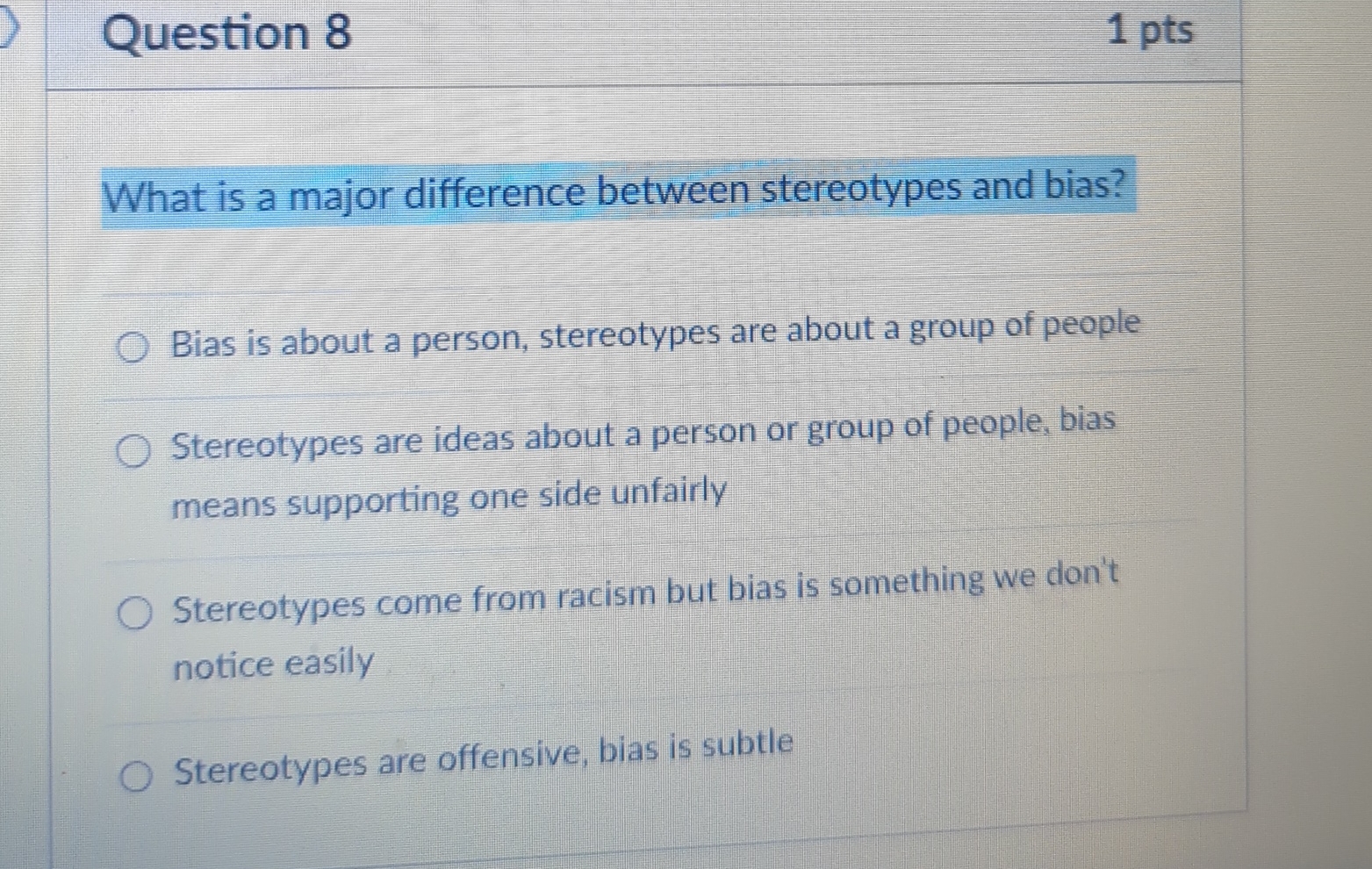 Solved Question 81 ﻿ptsWhat is a major difference between | Chegg.com
