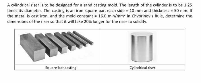 Solved A cylindrical riser is to be designed for a sand | Chegg.com