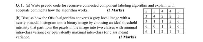 Solved Q 1 A Write Pseudo Code For Recursive Connected 2593