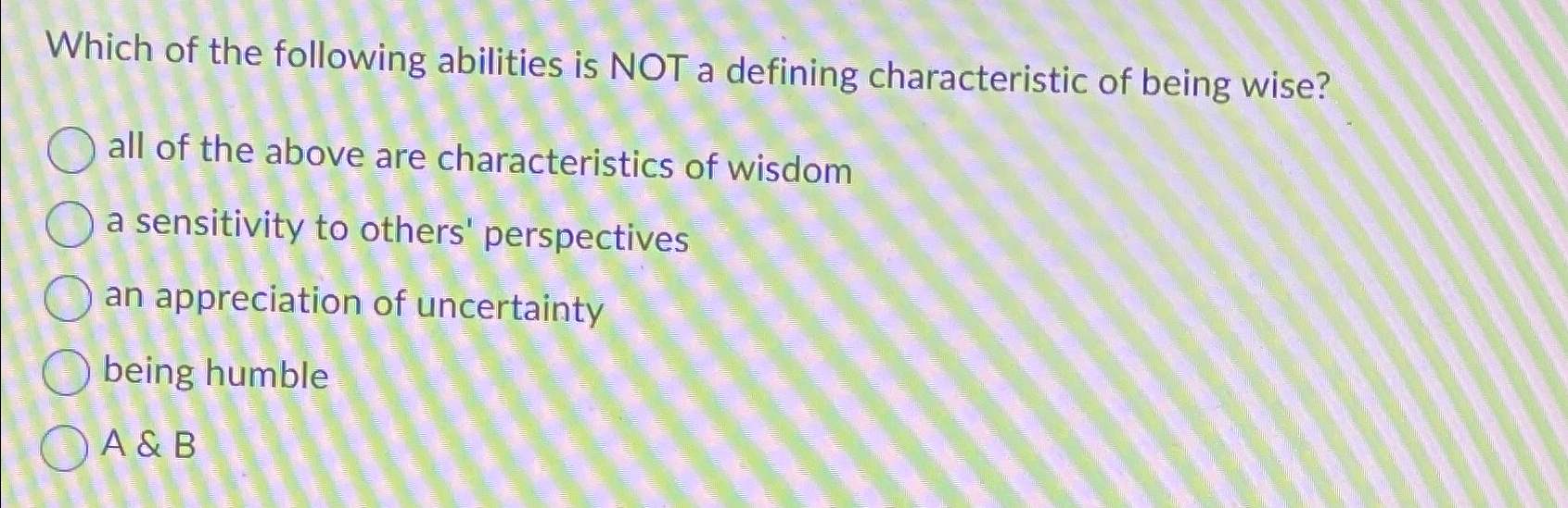 Solved Which of the following abilities is NOT a defining | Chegg.com