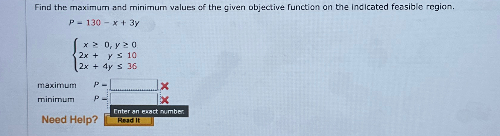 Solved Find The Maximum And Minimum Values Of The Given