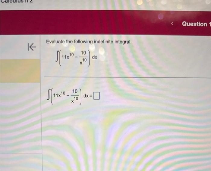 Solved Evaluate the following indefinite integral. | Chegg.com