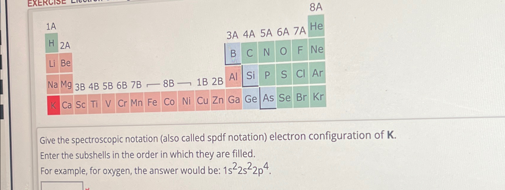Solved Give The Spectroscopic Notation Also Called Spdf