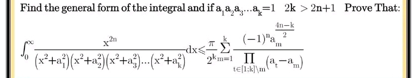 Solved Find the general form of the integral and if | Chegg.com