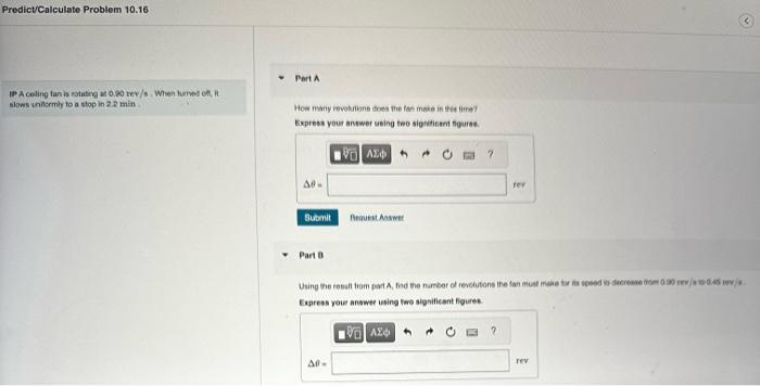 Solved Predict/Calculate Problem 10.16 IT A coling tan is | Chegg.com