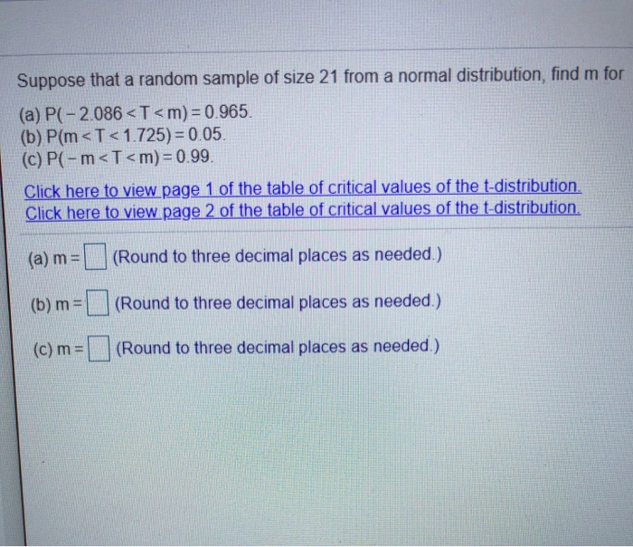Solved Suppose that a random sample of size 21 from a normal | Chegg.com