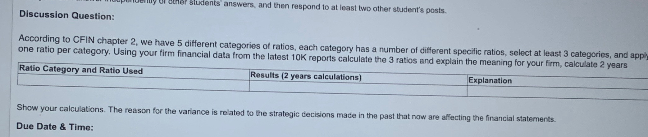 Solved Discussion Question:According to CFIN chapter 2, ﻿we | Chegg.com