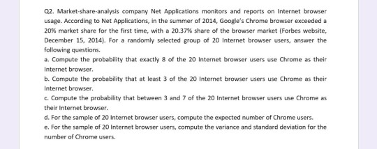 Solved Q2. Market-share-analysis company Net Applications | Chegg.com