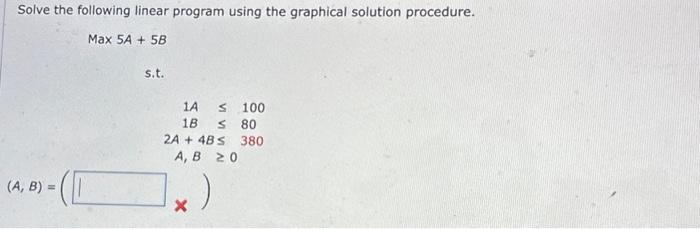 Solved Solve the following linear program using the | Chegg.com