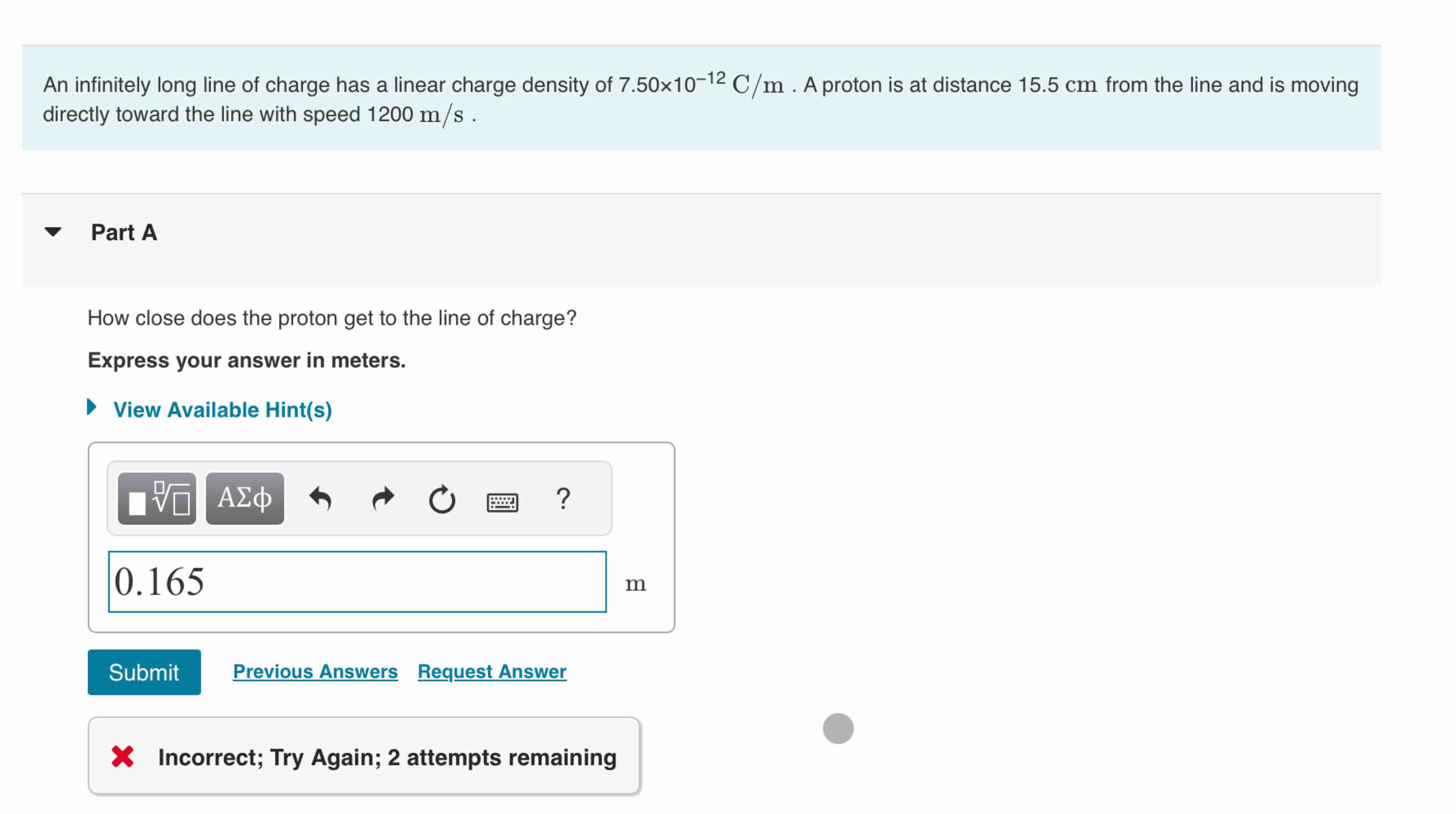 Solved An ﻿infinitely long line of ﻿charge has a linear | Chegg.com