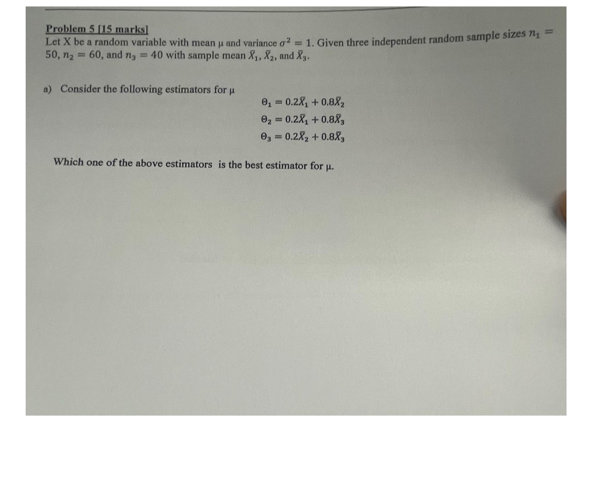 Solved Problem 5 [15 ﻿marks]Let X be a random variable with | Chegg.com