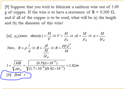 Solved Suppose that you wish to fabricate a uniform wire out | Chegg.com