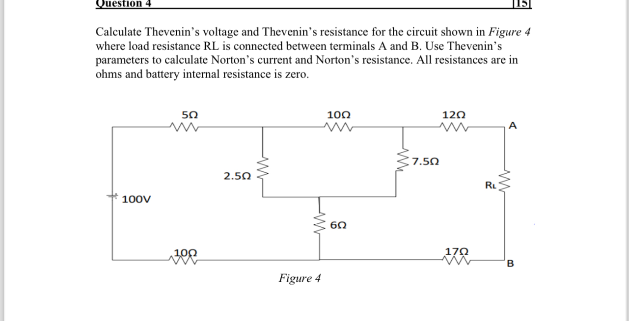 Solved Calculate Thevenin's voltage and Thevenin's | Chegg.com