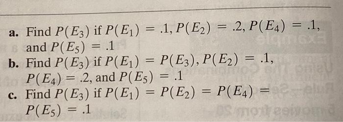 Solved an experiment results in one of the following sample | Chegg.com