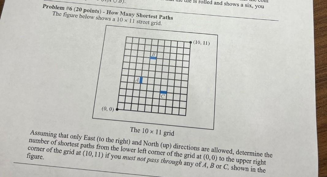 Solved Problem #6 (20 points) - How Many Shortest Paths The | Chegg.com
