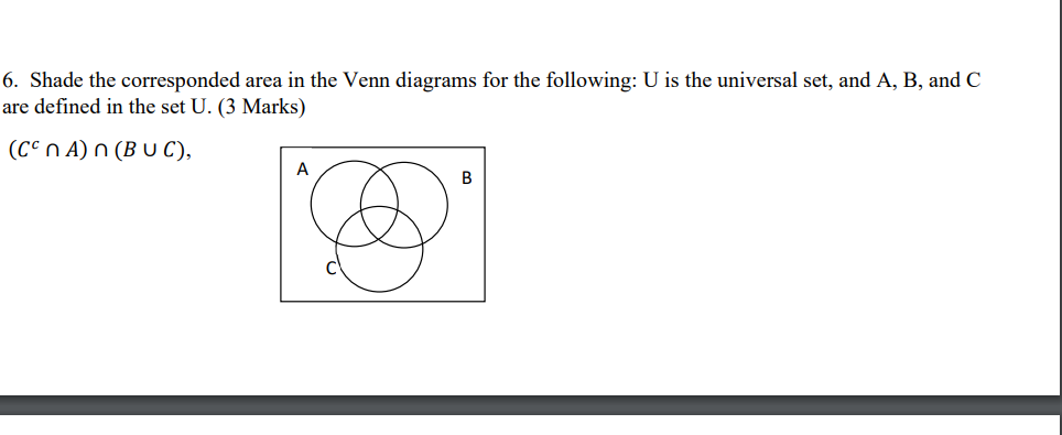 Solved Shade the corresponded area in the Venn diagrams for | Chegg.com