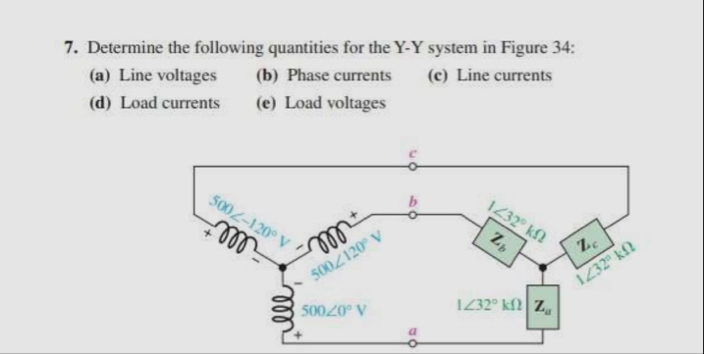 Solved Determine the following quantities for the Y-Y | Chegg.com