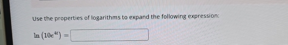 Solved Use the properties of logarithms to expand the | Chegg.com