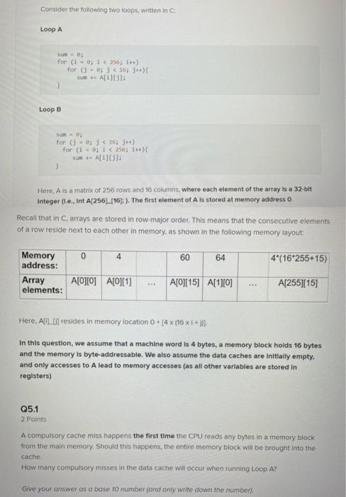 Solved Here. A[1] [j] resides in memory location | Chegg.com