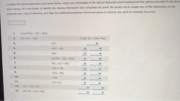 Consider the natural deduction proof given below. | Chegg.com