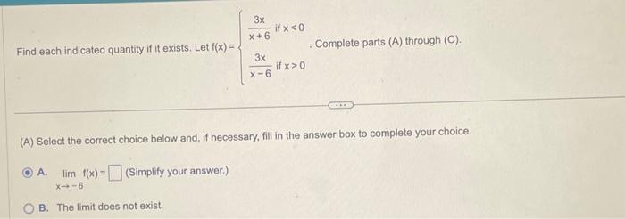 Solved Find each indicated quantity if it exists. Let | Chegg.com