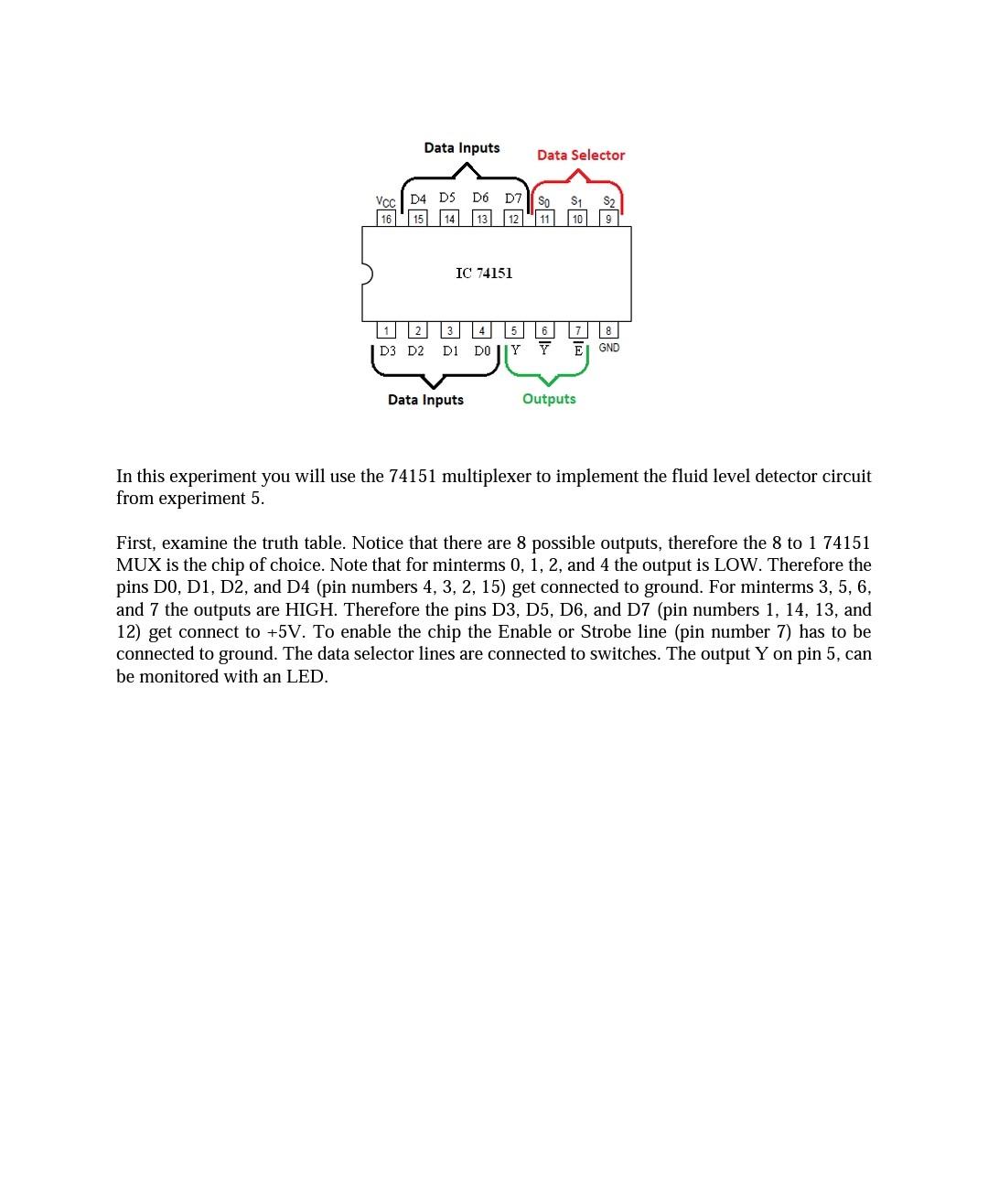 Solved Data Selector: Multiplexer . COMPONENTS 74151 MUX | Chegg.com