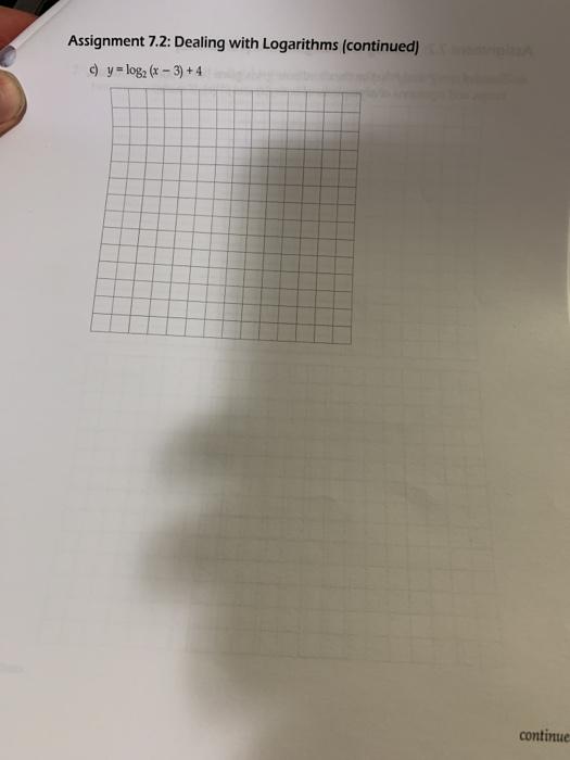 Solved Assignment 7.2: Dealing with Logarithms (continued) 5 | Chegg.com