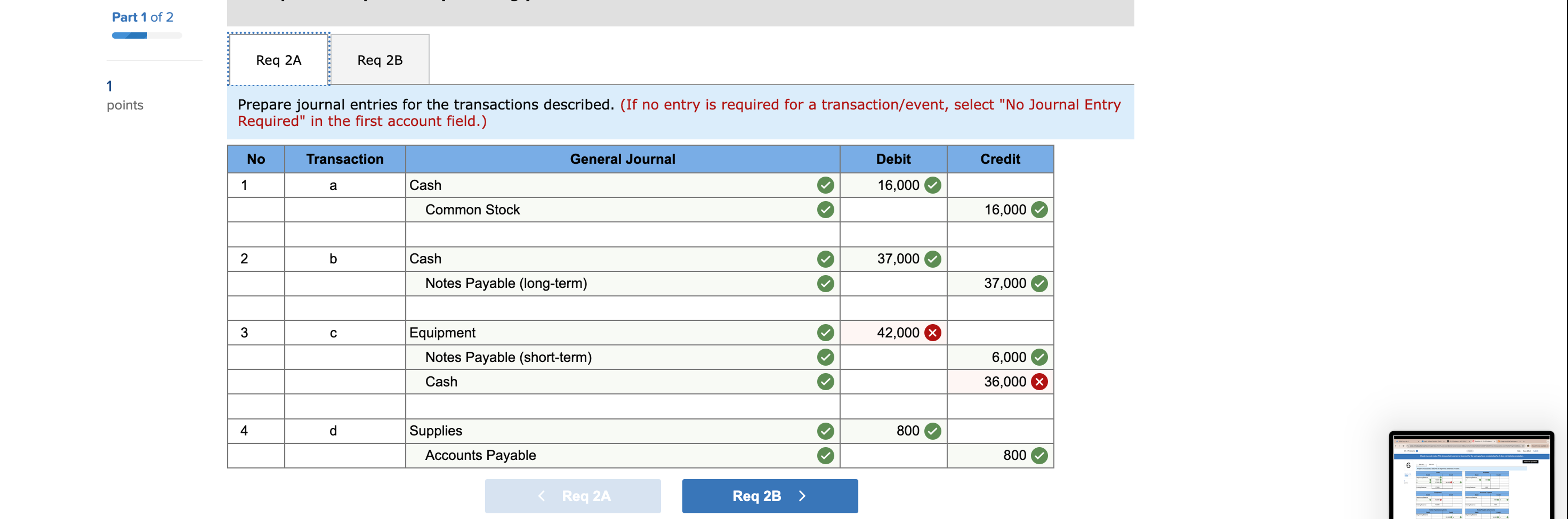 Solved Part 1 ﻿of 21Req 2AReq 2BpointsPrepare journal | Chegg.com