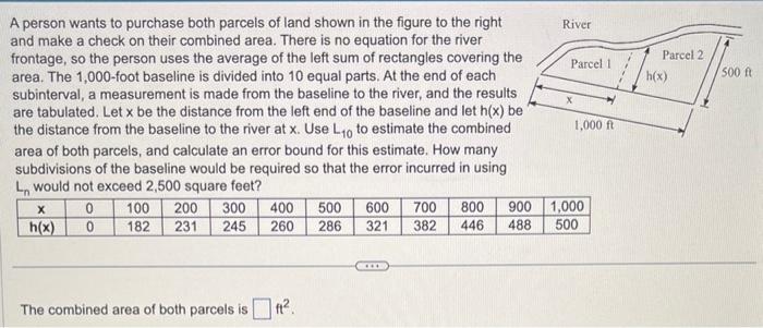 Solved A person wants to purchase both parcels of land shown | Chegg.com