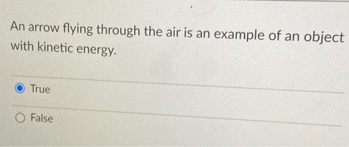 Solved An arrow flying through the air is an example of an | Chegg.com