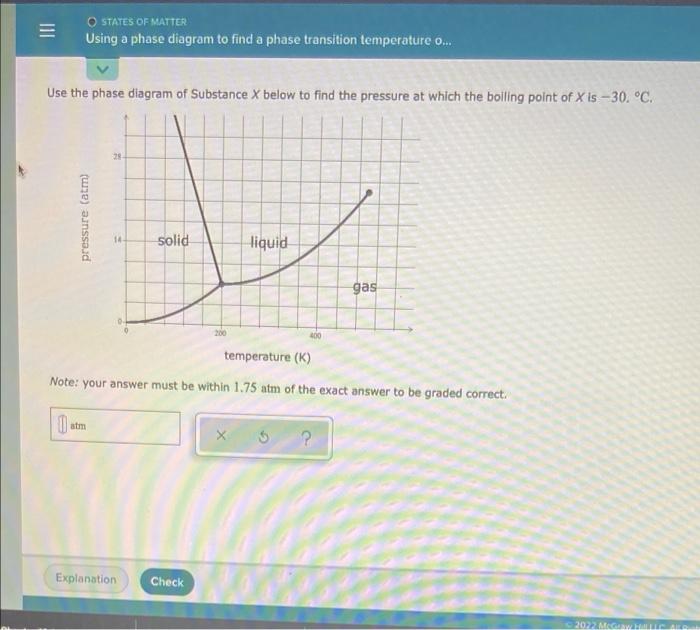 Solved E OSTATES OF MATTER Using a phase diagram to find a | Chegg.com