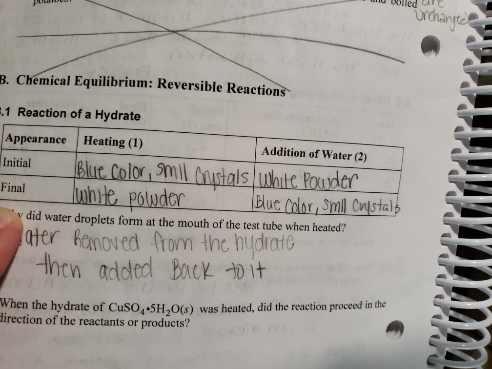 Solved Q1- When the hydrate of CUSO4*5H2O(s) was heated, | Chegg.com