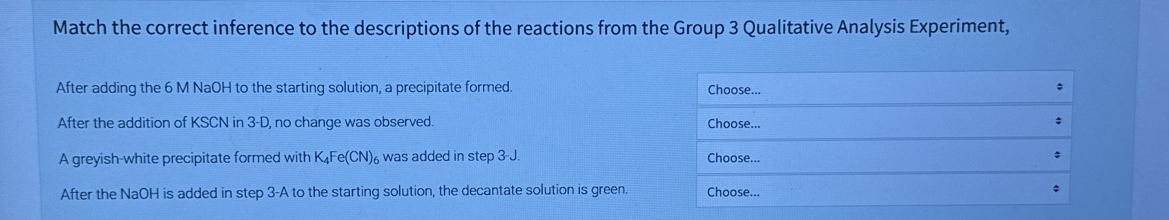 Solved Match the correct inference to the descriptions of | Chegg.com