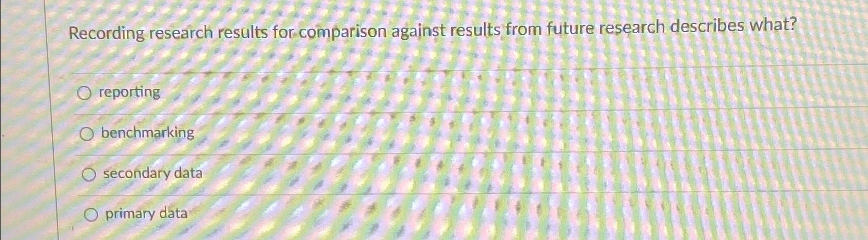 Solved Recording research results for comparison against | Chegg.com