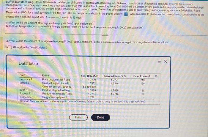 Burton Manulacturing. Jason Stedman is the director | Chegg.com