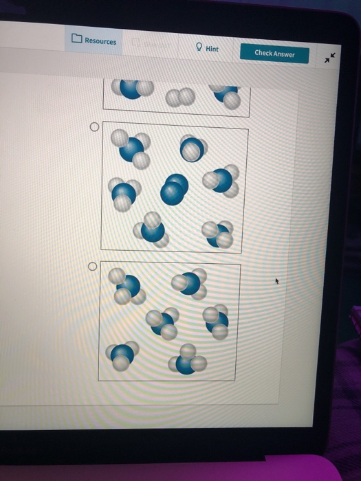 Solved The Image Shows An Initial Reaction Mixture Of H And