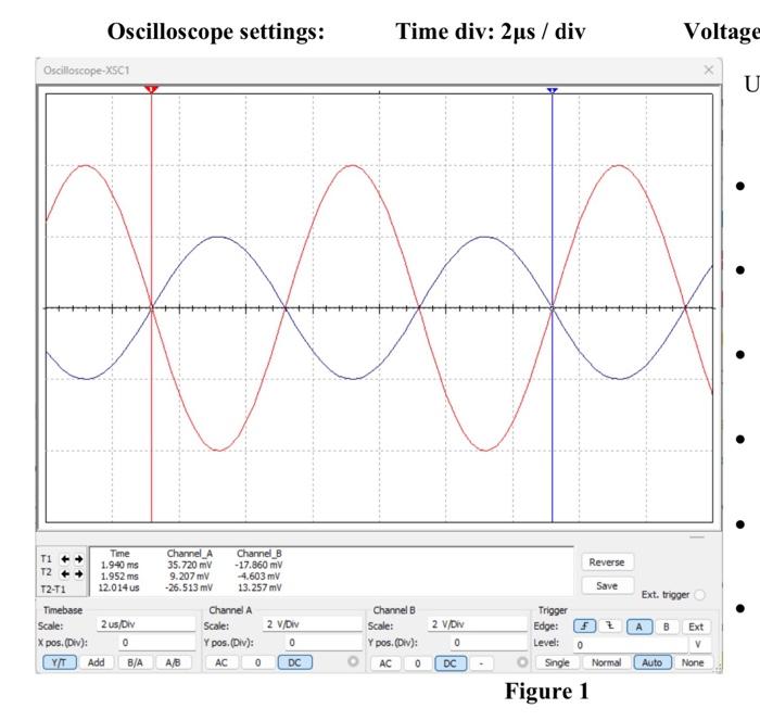 Solved Oscilloscope Settings 1 The Oscilloscope Is Shown