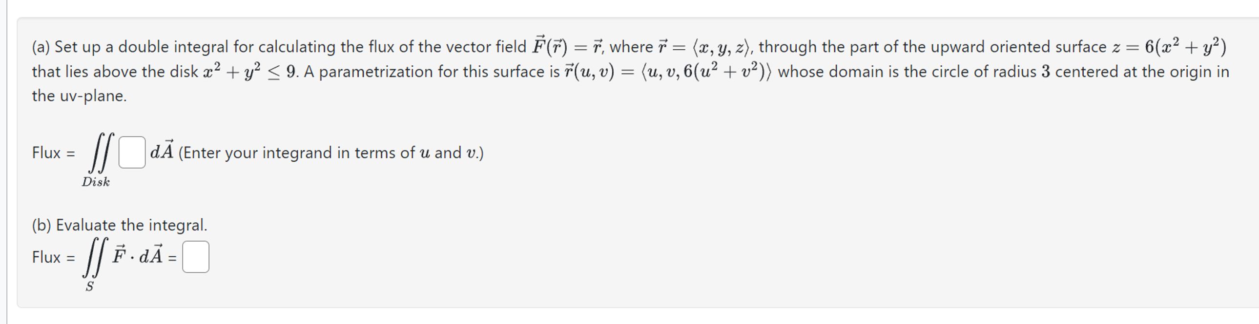 Solved (a) ﻿Set up a double integral for calculating the | Chegg.com