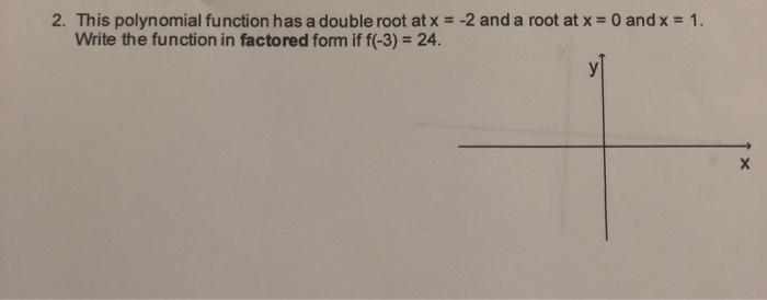 Solved 2. This polynomial function has a double root at x = | Chegg.com