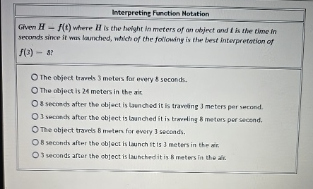 Solved Interpreting Function NotationGiven H=f(t) ﻿where H | Chegg.com