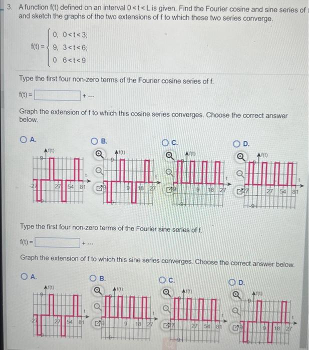 Solved A function f(t) defined on an interval 0 | Chegg.com