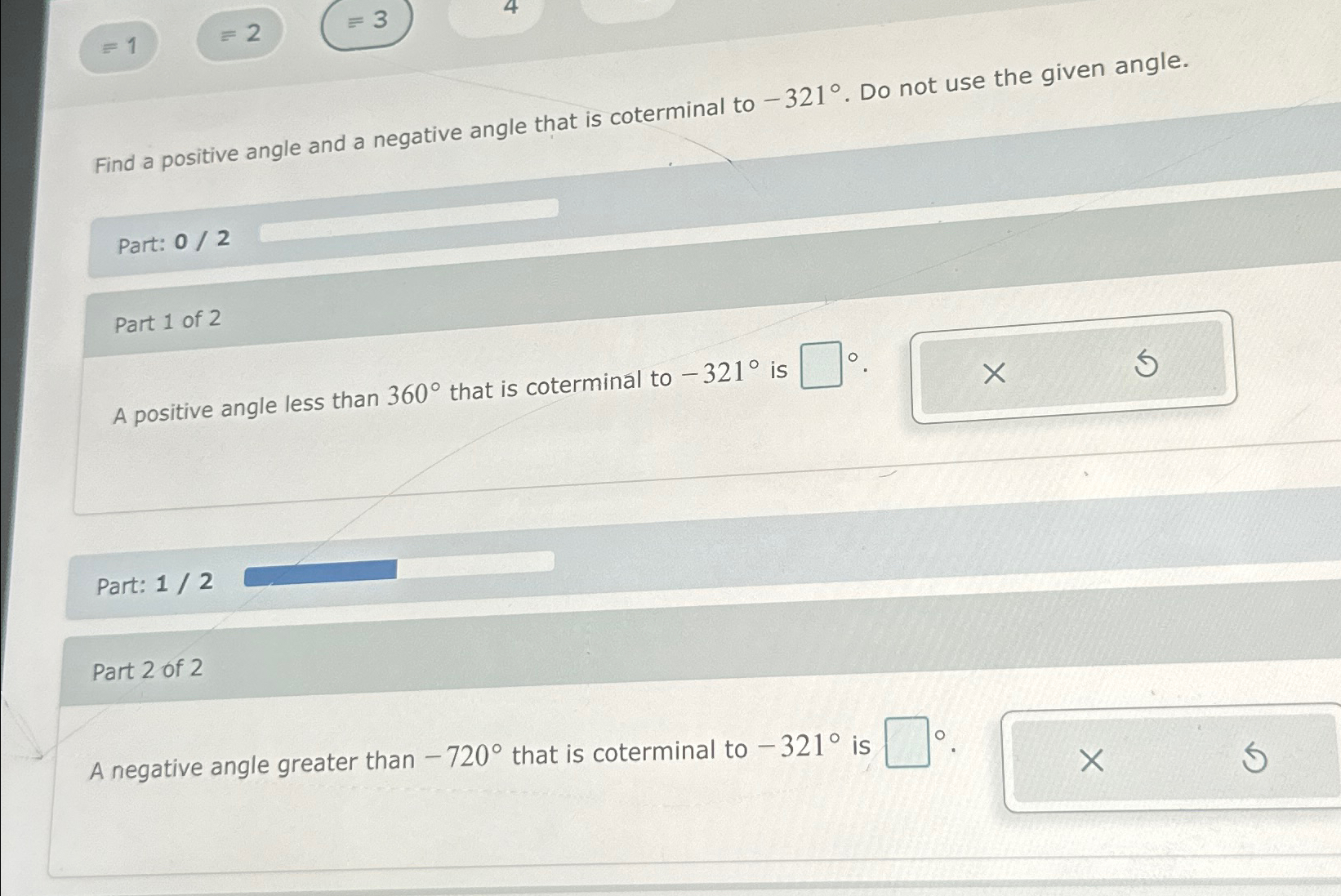 Solved Find a positive angle and a negative angle that is | Chegg.com