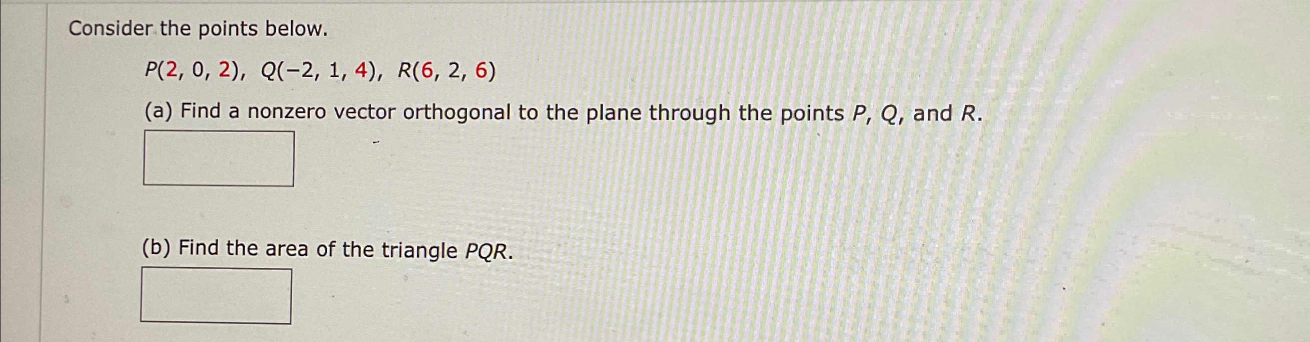 Solved Consider the points | Chegg.com