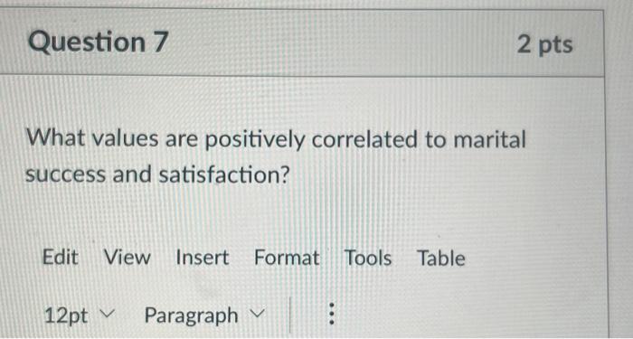 Solved What values are positively correlated to marital | Chegg.com