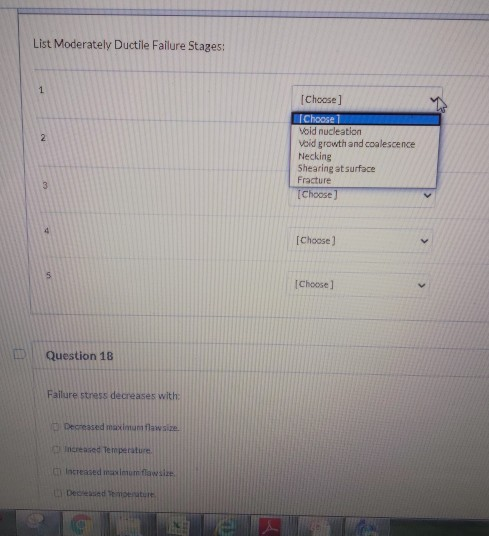 Solved List Moderately Ductile Failure Stages: 1 2 [Choose] | Chegg.com
