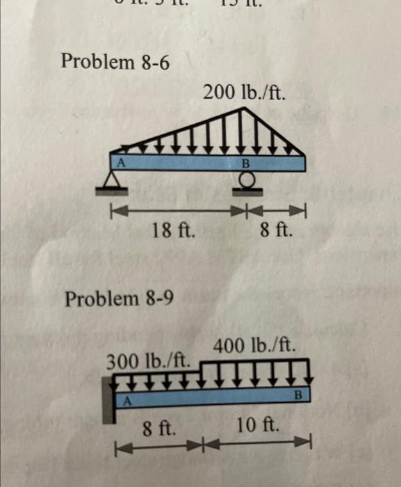 Solved Problem 8-6 Problem 8-9Chapter 8: Beam Reactions, | Chegg.com